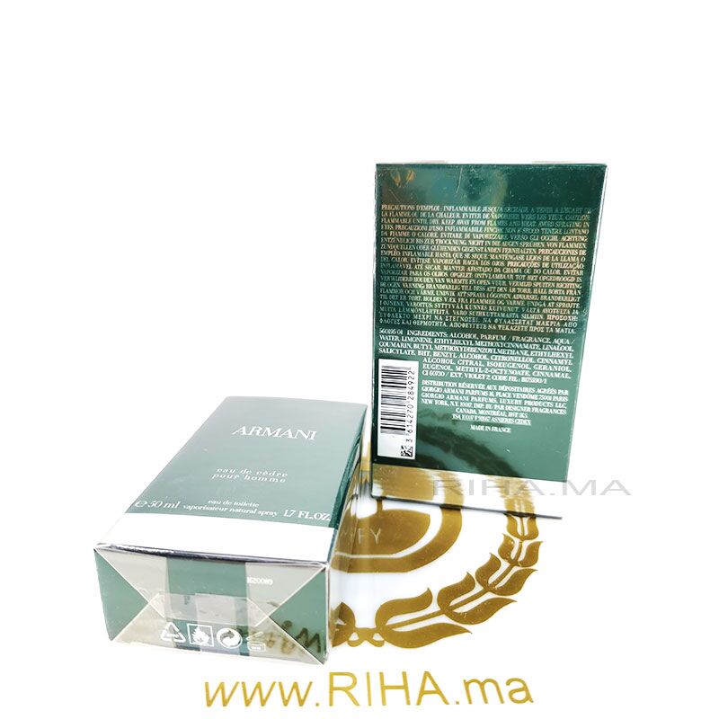 ARMANI EAU CEDRE GIORGIO ARMANI POUR HOMME Riha Vente De Parfum Original Au Maroc